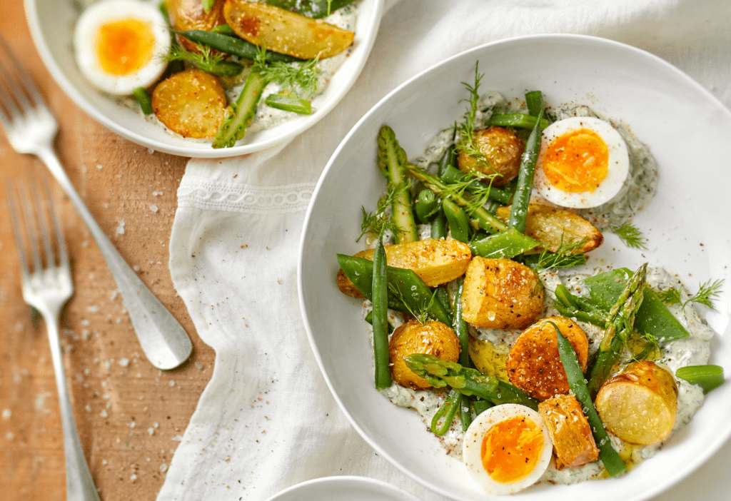 SALADE DE POMMES DE TERRE RÔTIES ET DÉLICE D'ANCHOIS - Maison Coudène